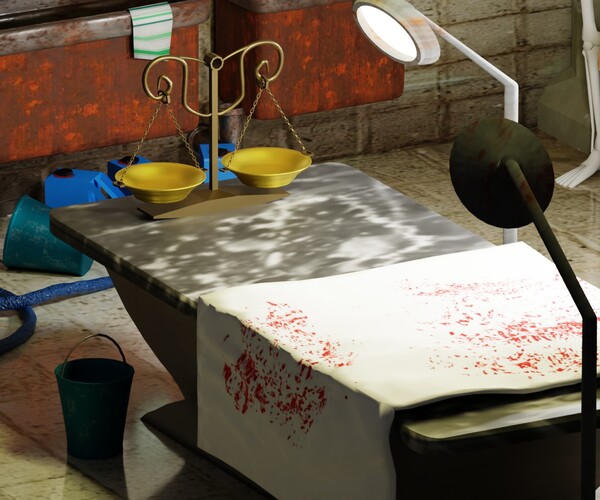 ArtStation - Isometric postmortem Blender 3D scene - inspired from Classic Game Black Mirror ...