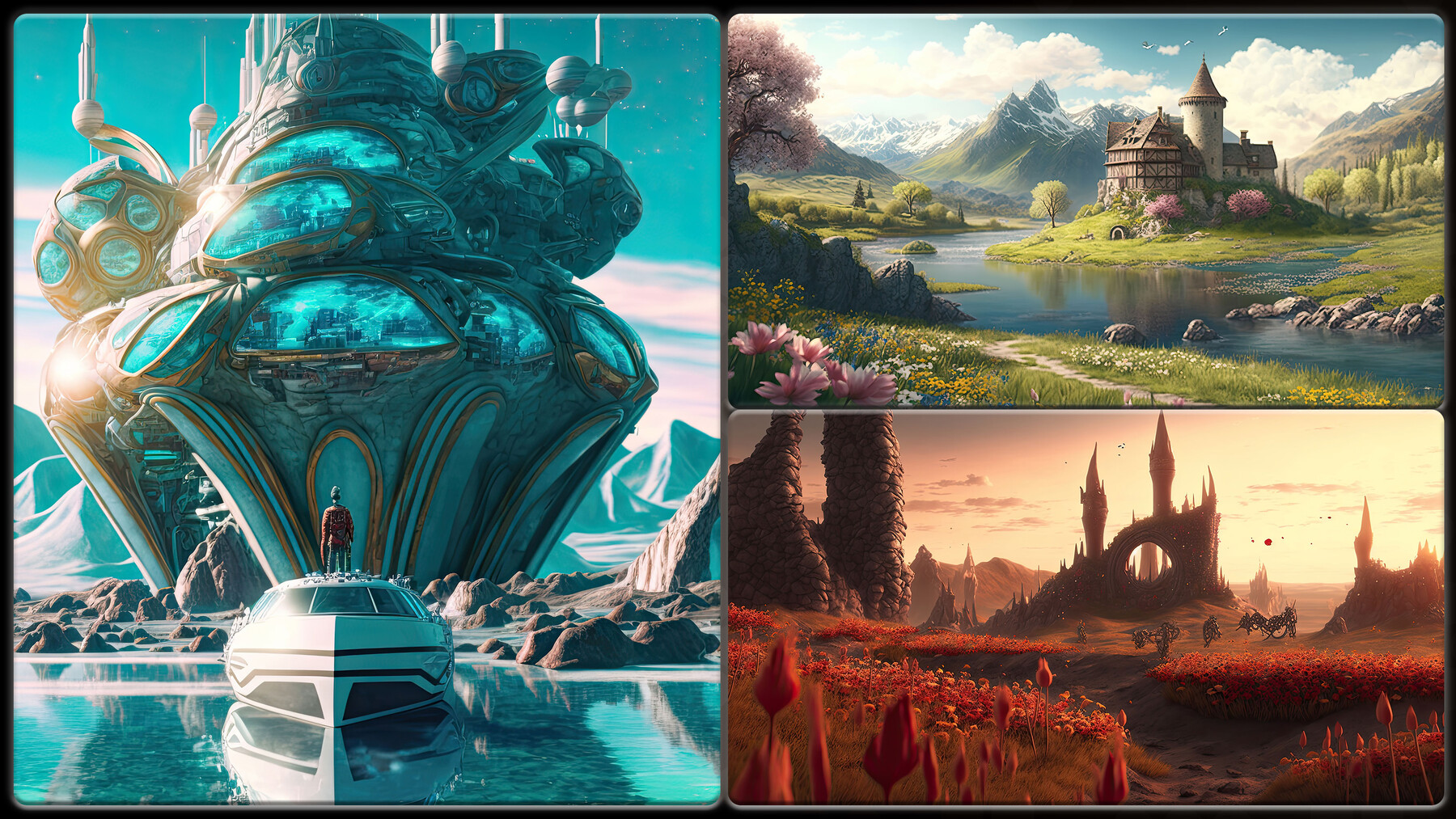ArtStation - 100 Fantasy Environments Reference Pack | 8K | v.2 | Artworks