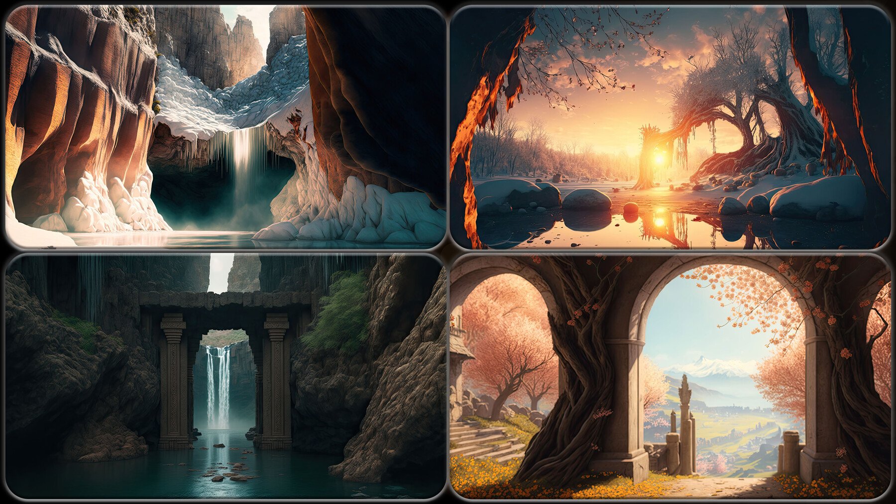 ArtStation - 100 Fantasy Environments Reference Pack | 8K | v.2 | Artworks