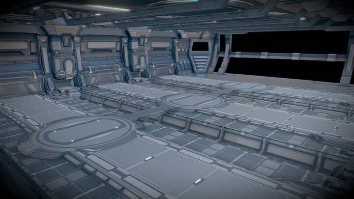 ArtStation - Sci-fi Hangar Industrial Scene | Resources