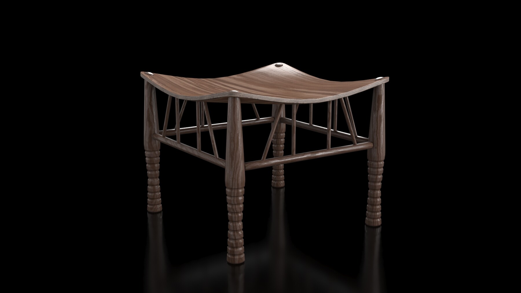 ArtStation - Egyptian Carved Oak Revival Thebes Stool | Resources
