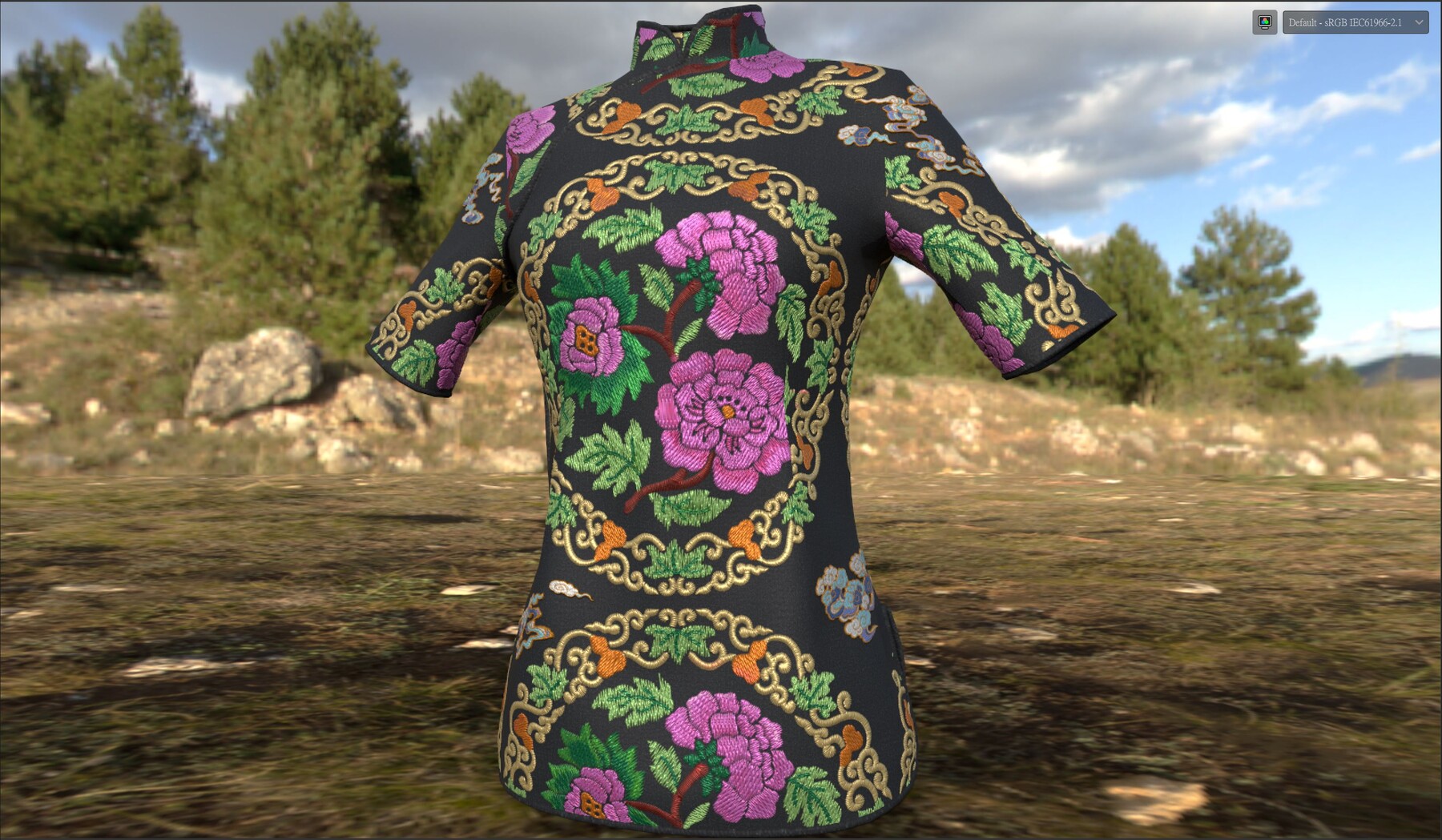 ArtStation - EmbroideryCG Pattern p0005A Chinese Traditional Auspicious ...