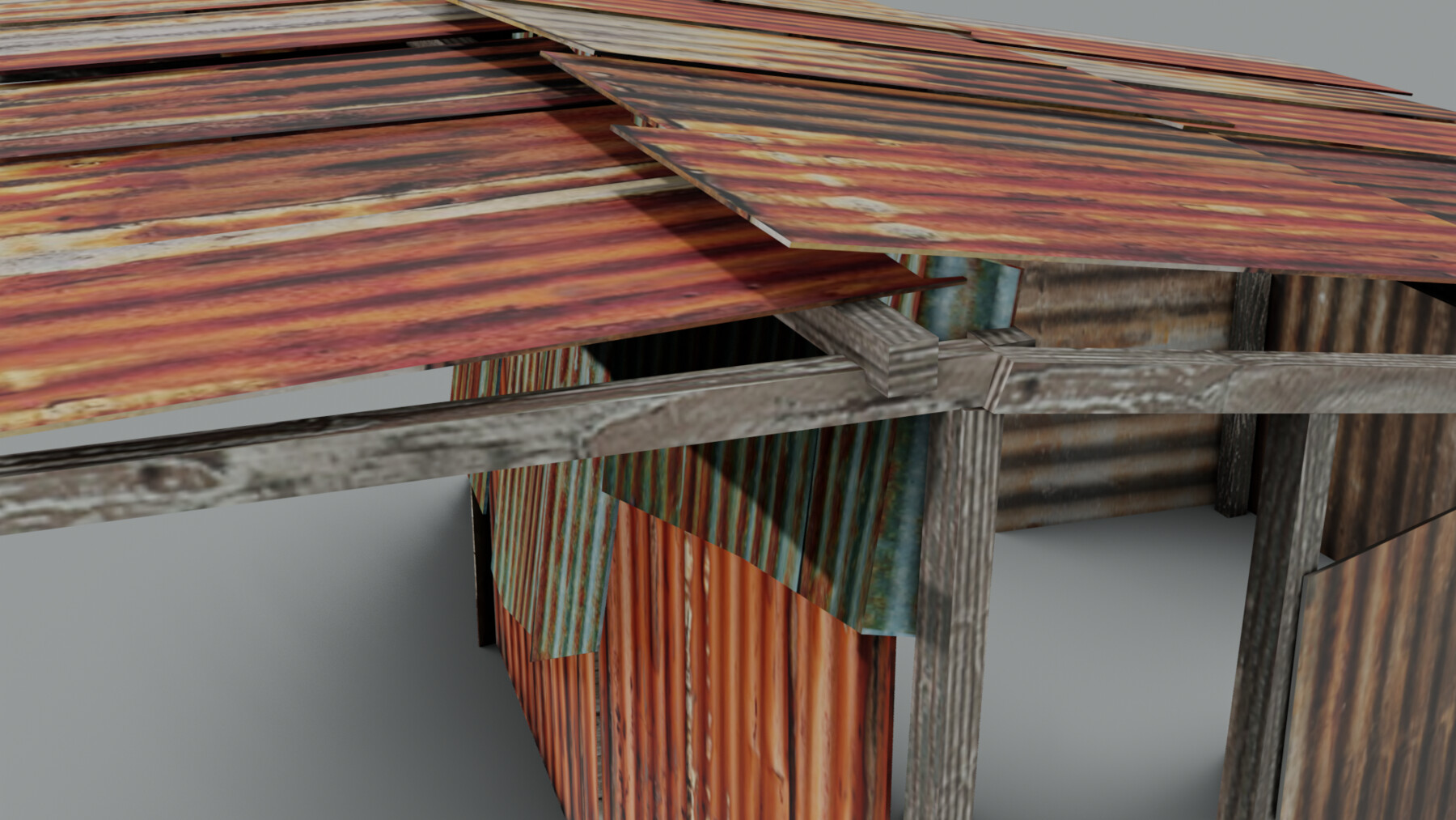 ArtStation - Rusted farm house low poly | Game Assets