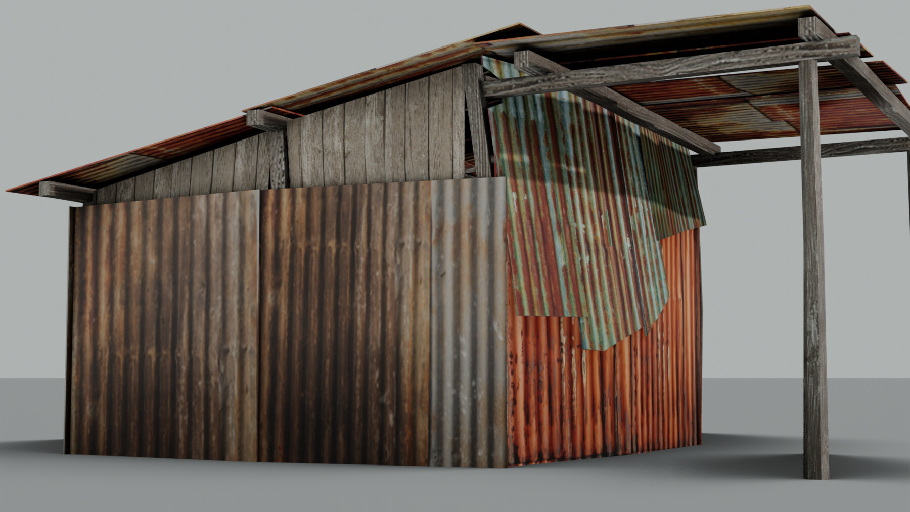 ArtStation - Rusted farm house low poly | Game Assets