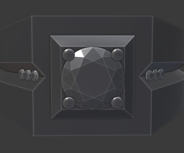 ArtStation - ring with diamonds, 3d printable model | Resources