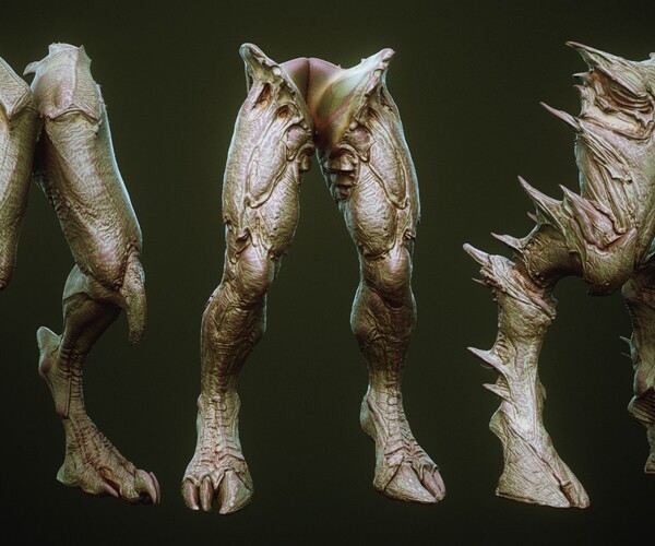 ArtStation - DEMON part 4: 40 Legs with Blendshapes | Brushes
