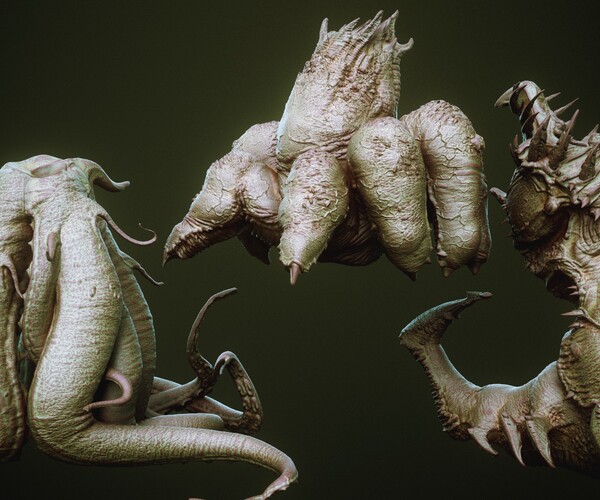 ArtStation - DEMON part 4: 40 Legs with Blendshapes | Brushes