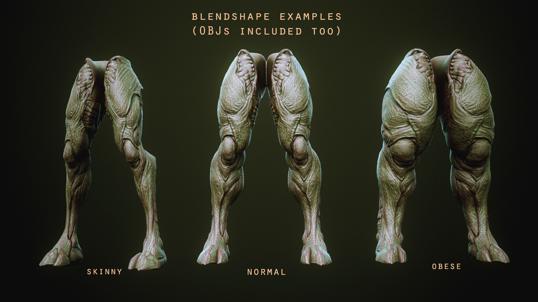 ArtStation - DEMON part 4: 40 Legs with Blendshapes | Brushes