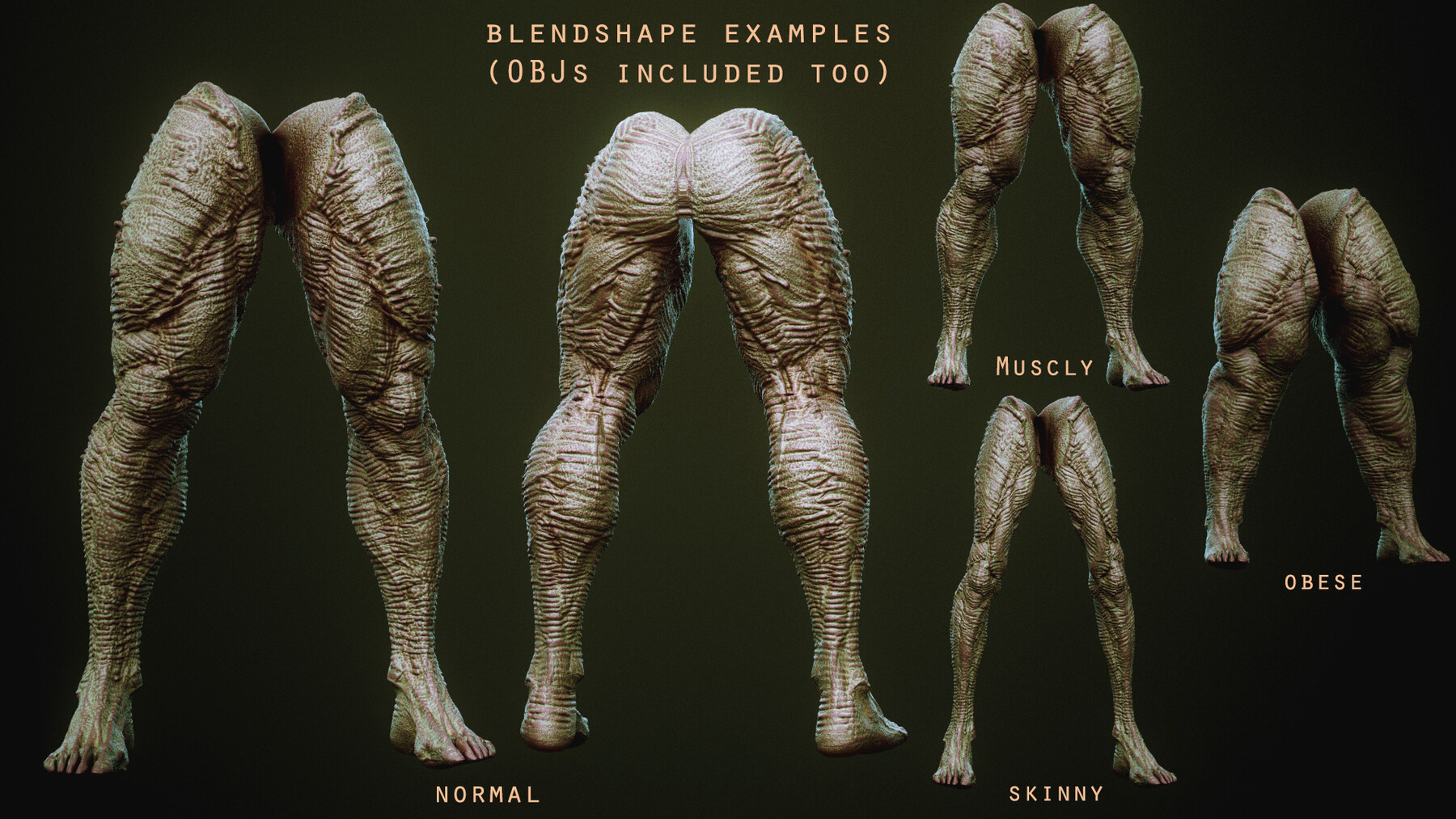 ArtStation - DEMON part 4: 40 Legs with Blendshapes | Brushes