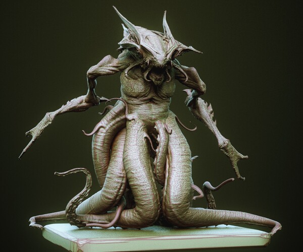 ArtStation - DEMON part 4: 40 Legs with Blendshapes | Brushes