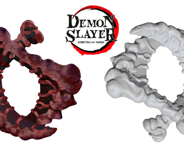 ArtStation - Demon Slayer Upper moon 6 Gyutaro sickle weapon .stl for ...