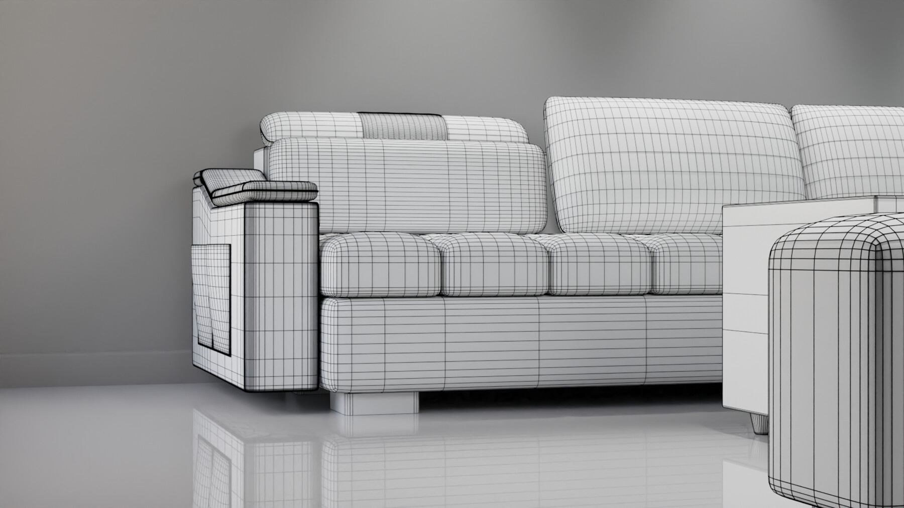 ArtStation - Sofa Set 08 | Game Assets