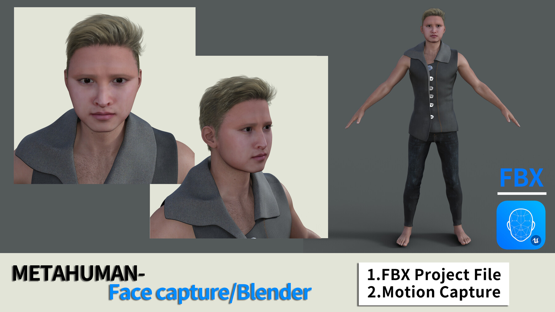 ArtStation - Ikaia/Handsome boy with yellow hair/Face capture/Metahuman ...