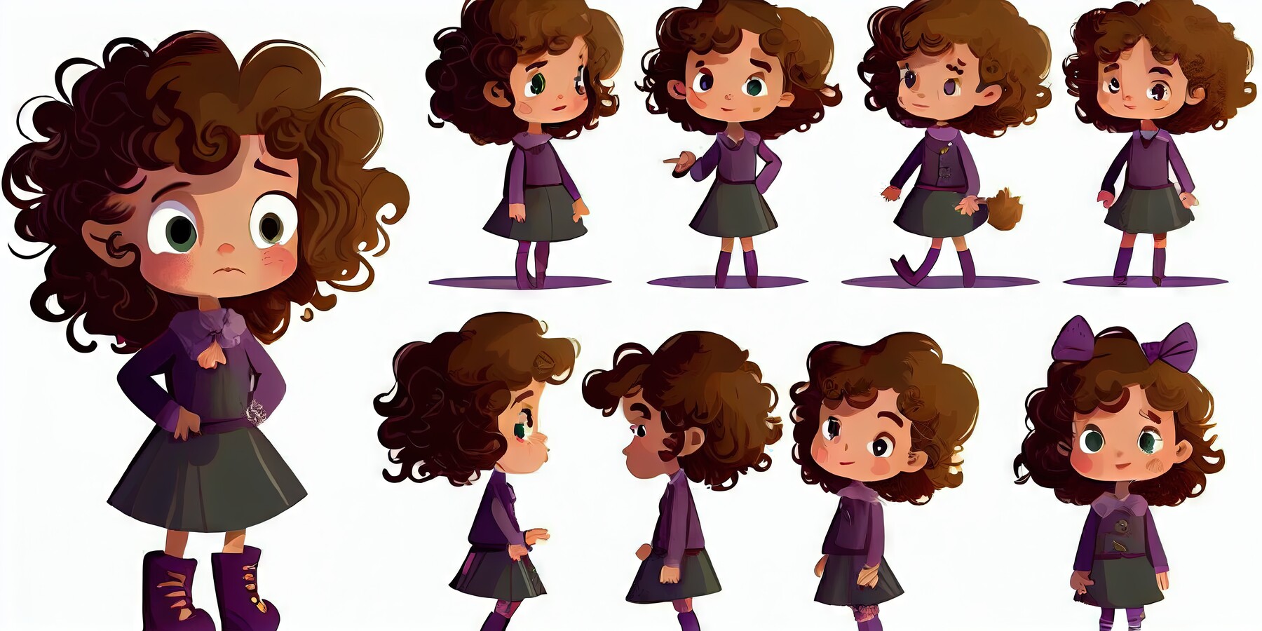 ArtStation - 95 arts - 2D girl in illustration style - Concept ...