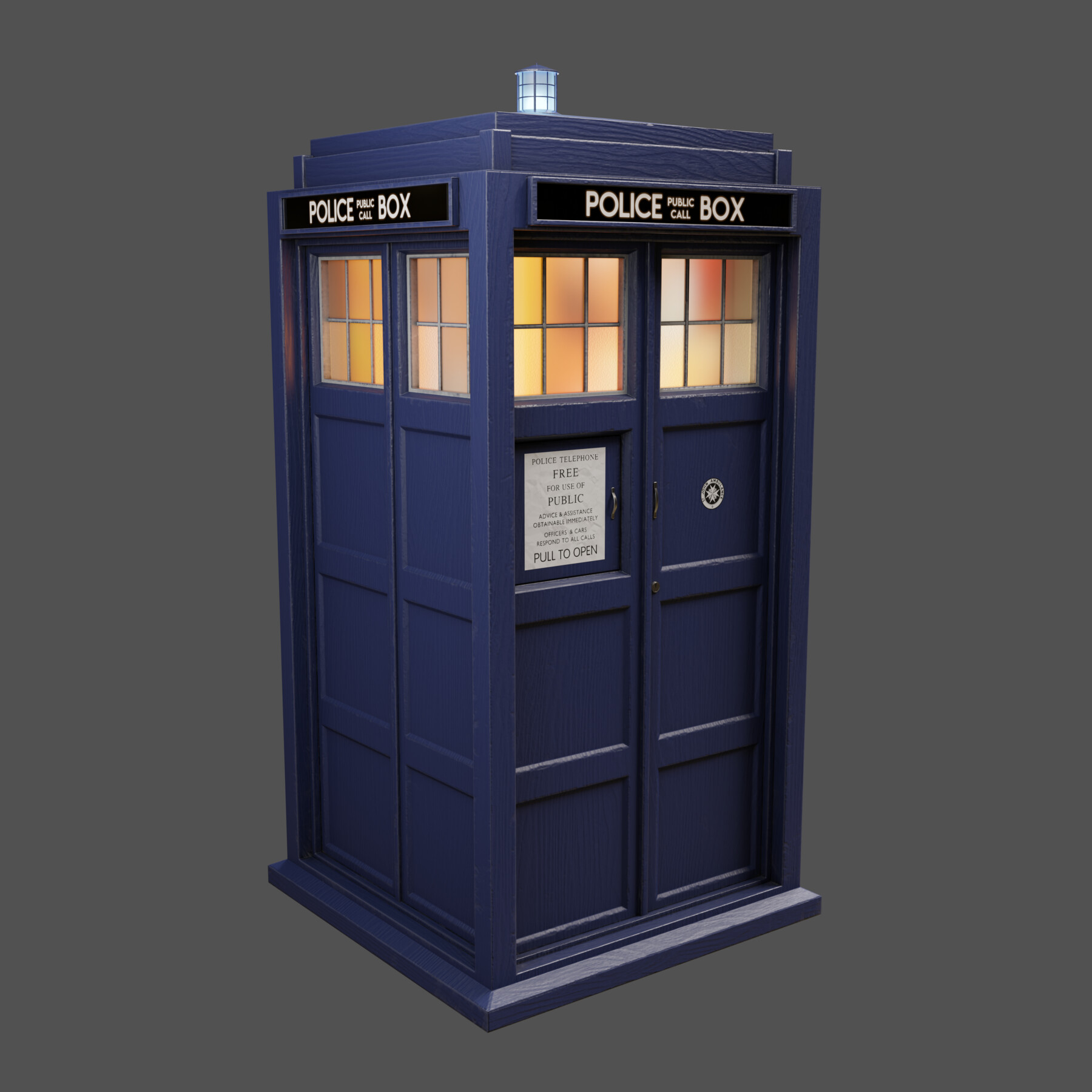 ArtStation - 2010 Tardis Exterior [Doctor Who] (.blend/.fbx) | Resources