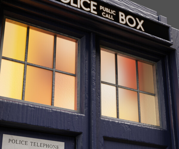 ArtStation - 2010 Tardis Exterior [Doctor Who] (.blend/.fbx) | Resources