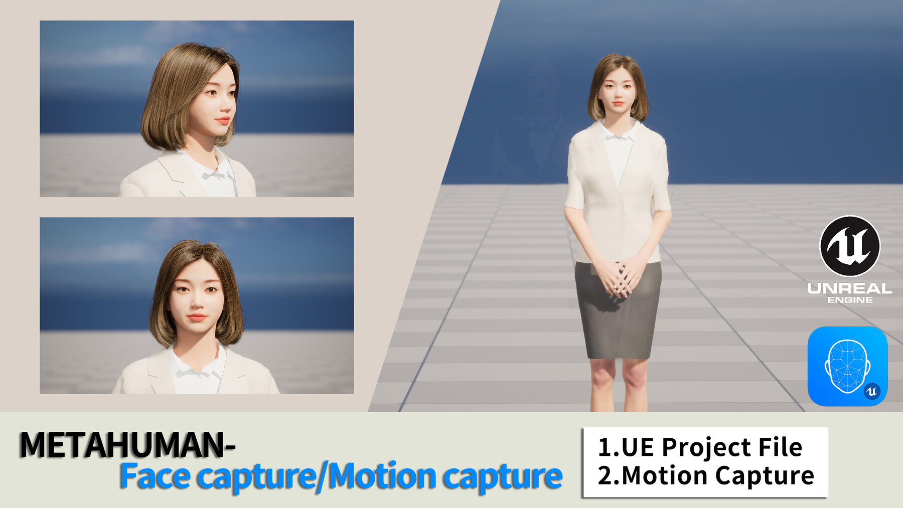 ArtStation - Hong/News anchorwoman/Face capture/Motion capture ...