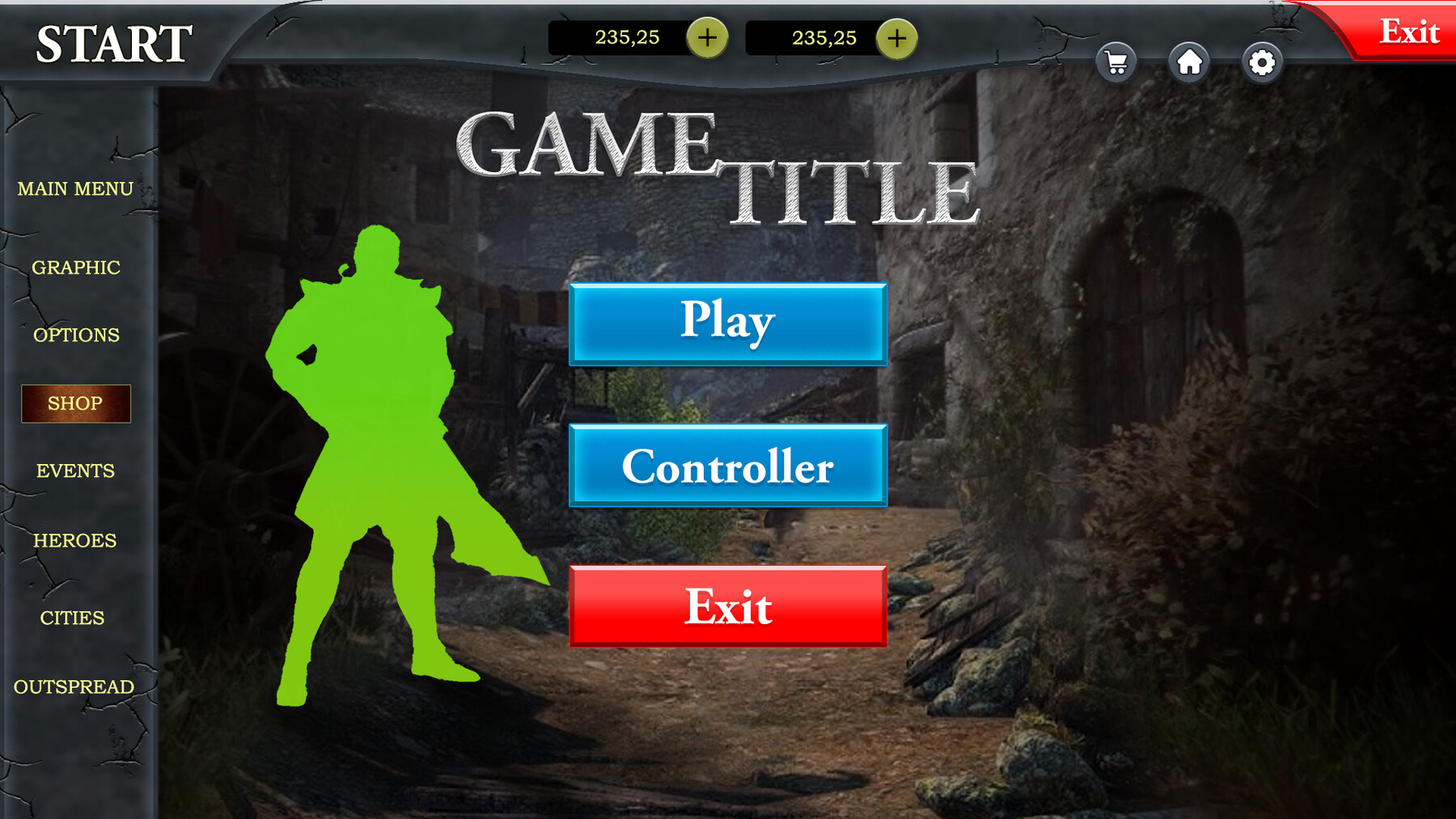 Artstation Medieval Rpg Game Ui Template Kit Game Assets
