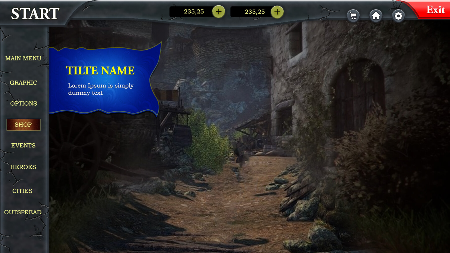 ArtStation - MEDIEVAL RPG GAME UI TEMPLATE KIT | Game Assets