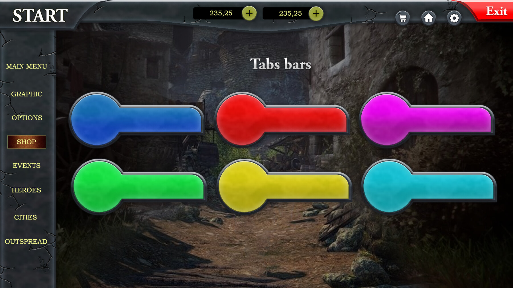 ArtStation - MEDIEVAL RPG GAME UI TEMPLATE KIT | Game Assets