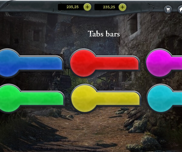 ArtStation - MEDIEVAL RPG GAME UI TEMPLATE KIT | Game Assets