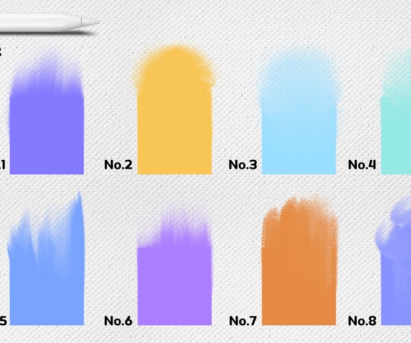 ArtStation - Procreate Acrylic Brush | 99 Oil & Acrylic Brushes for ...