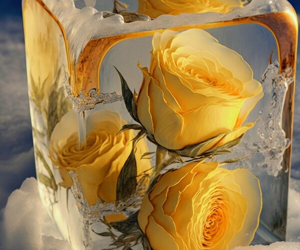 ArtStation - frozen rose | Artworks