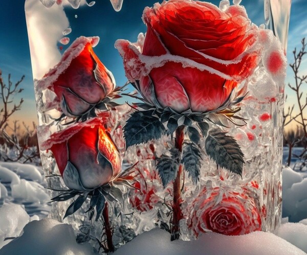 ArtStation - frozen rose | Artworks