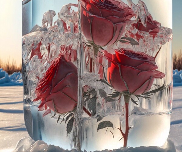 ArtStation - frozen rose | Artworks