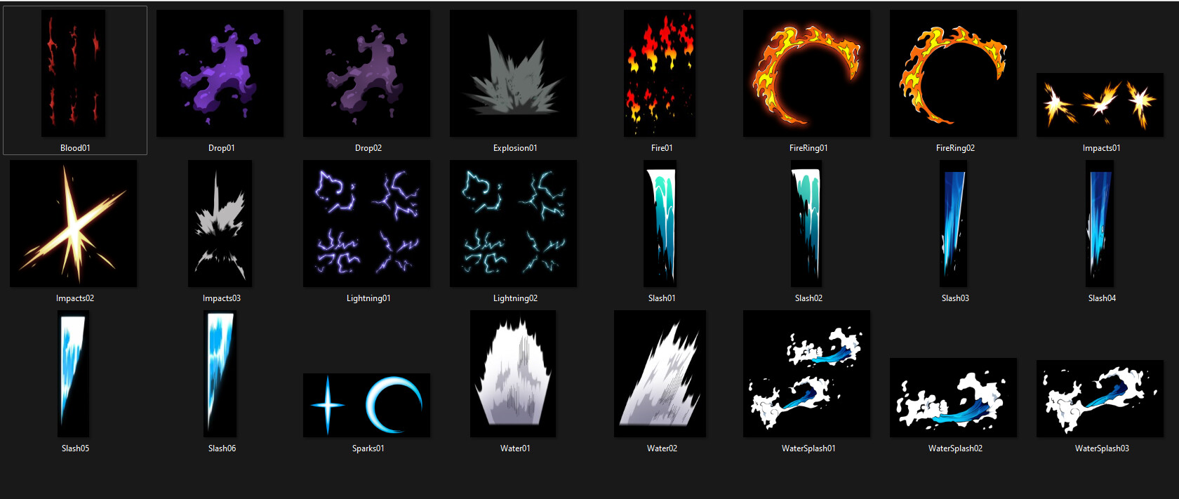ArtStation - Anime Sprite Sheet Effects Texture Pack for 2D & 3D Games ...