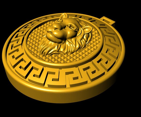 ArtStation - Lion pendant | jewelry lion pendant | 3D print lion model ...