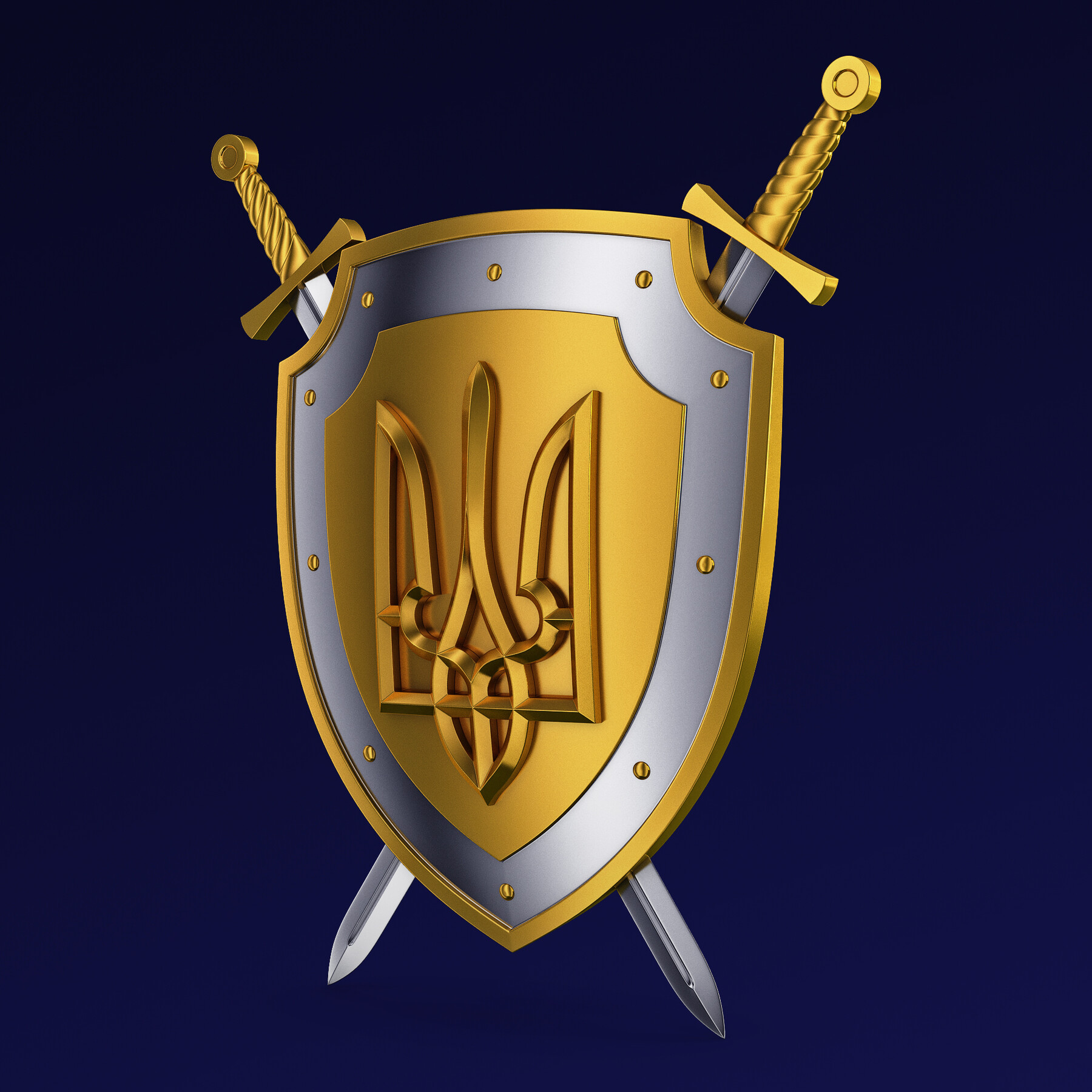 ArtStation - Coat of Arms of Ukraine M 1 | Resources