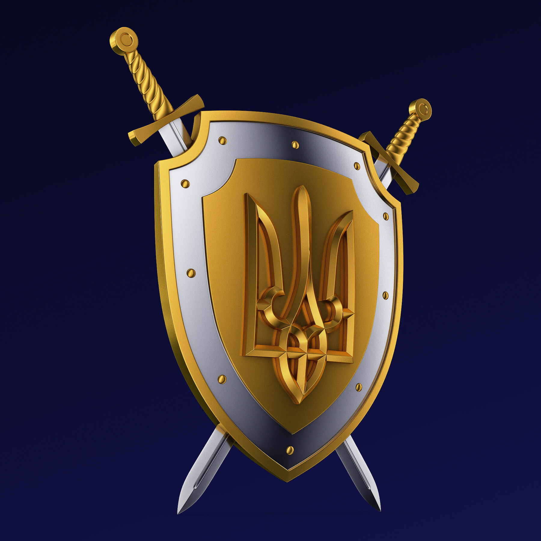 ArtStation - Coat of Arms of Ukraine M 1 | Resources