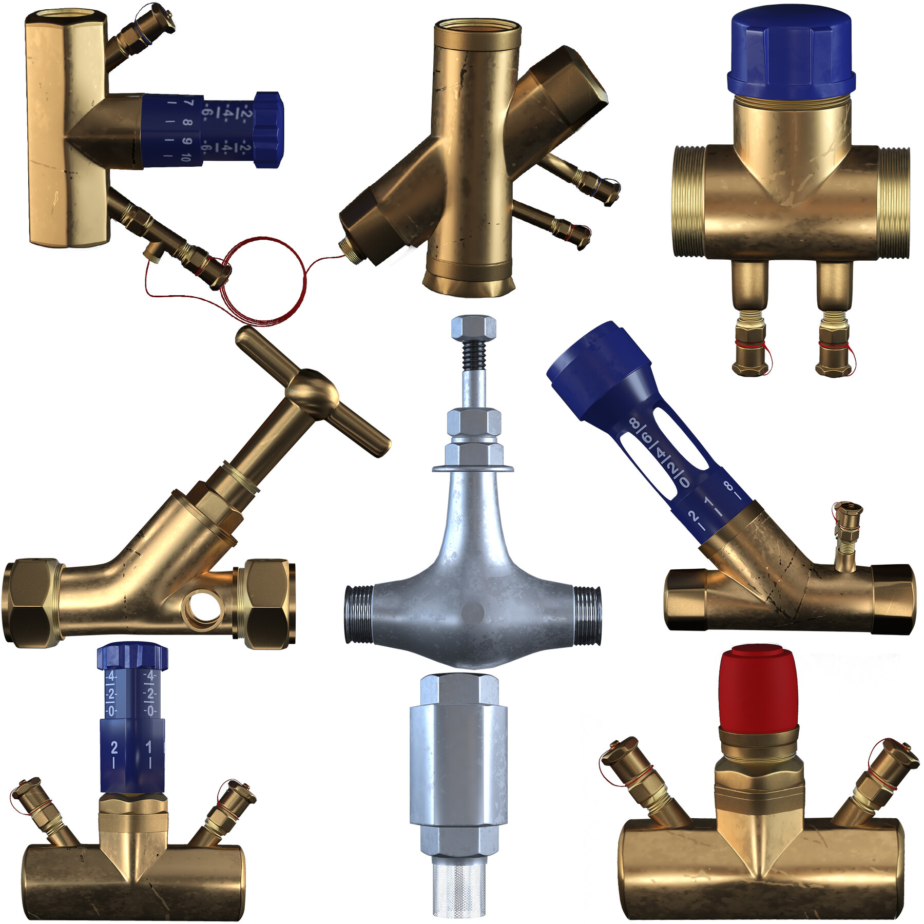ArtStation - collection of types valves and fittings | Resources