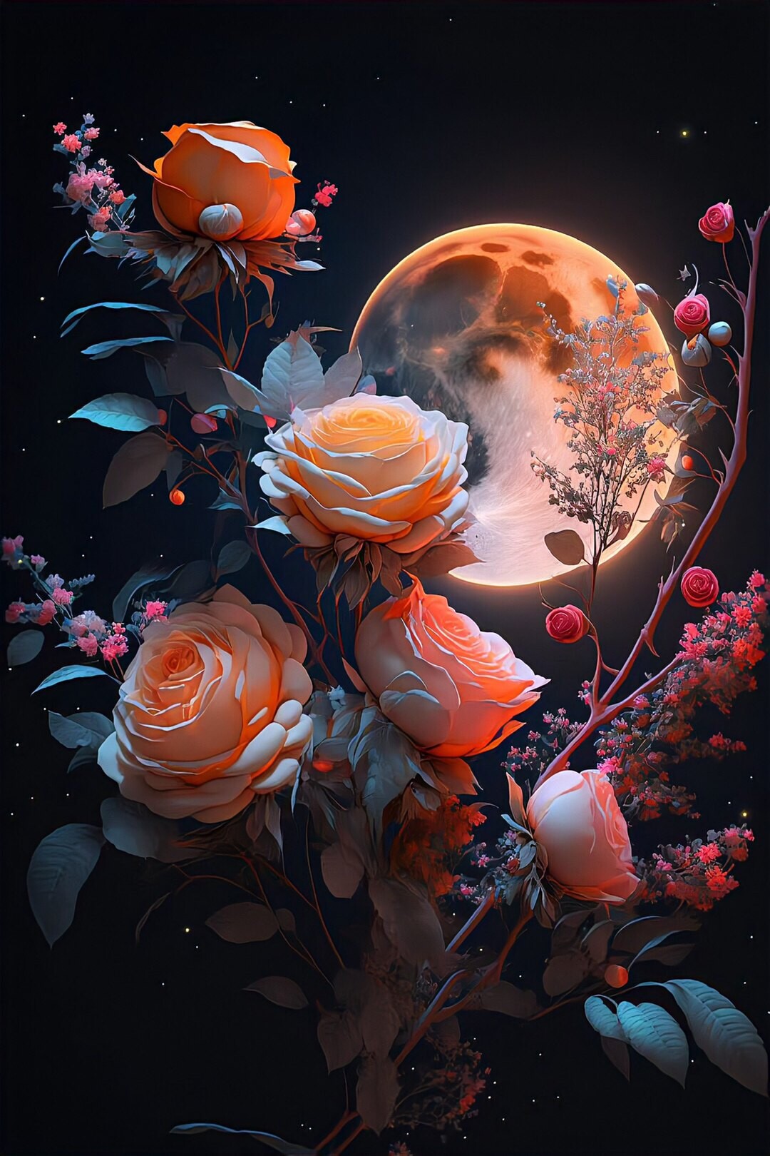 ArtStation - moon and rose | Artworks