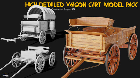 ArtStation - High Detailed Wagon Cart Model Pack | Game Assets