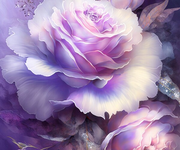 ArtStation - blooming purple rose | Artworks