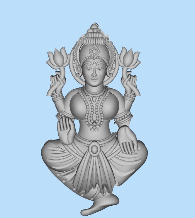 ArtStation - Laxmi pendant2 | lakshmi CAD file | laxmi jewelry file ...