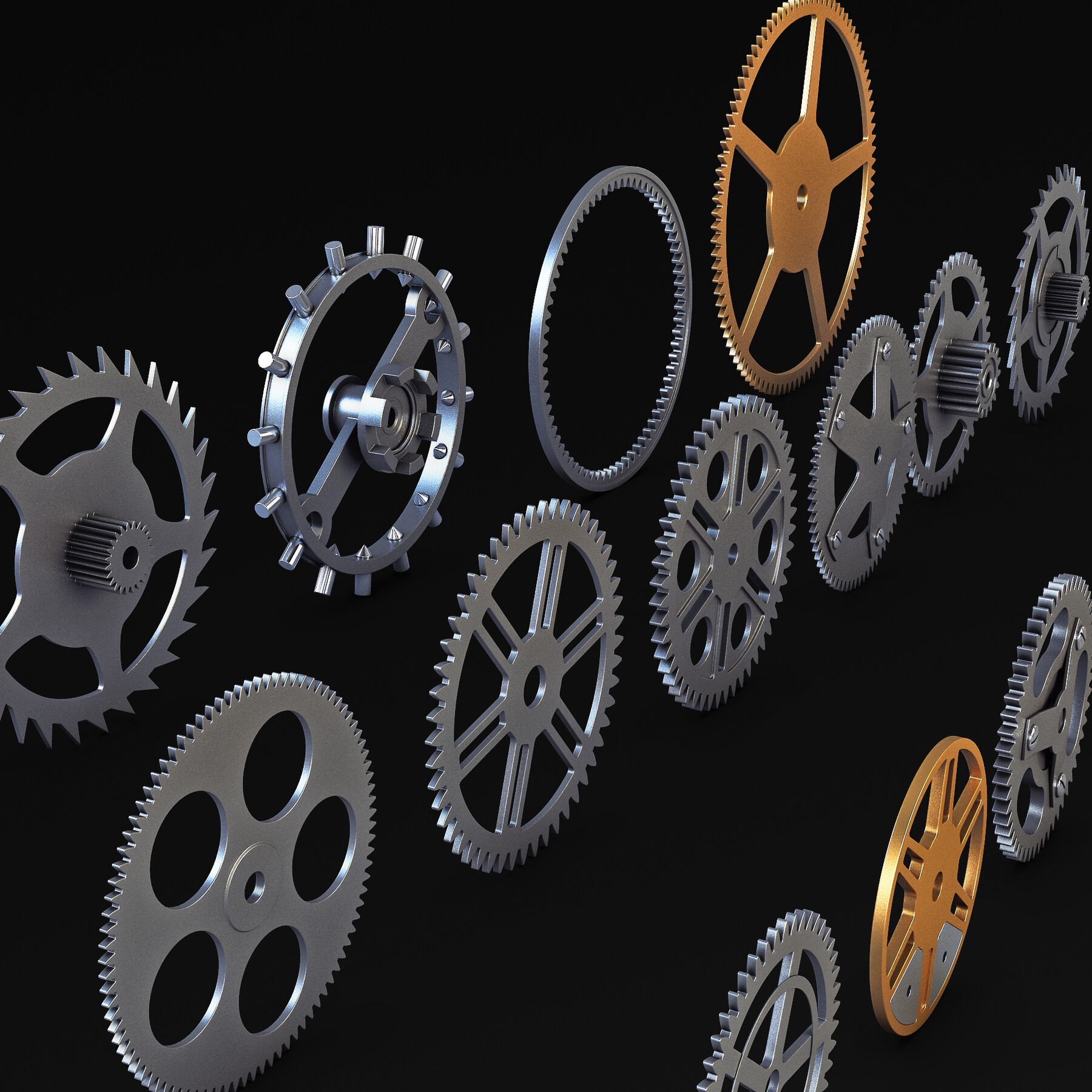 ArtStation - Gears Set v 2 | Resources