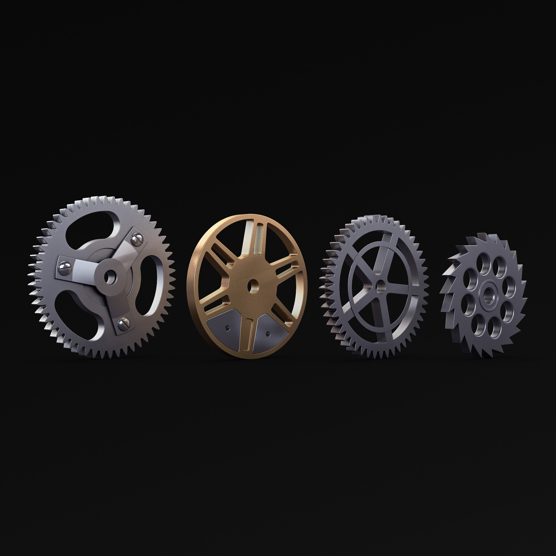 ArtStation - Gears Set v 3 | Resources
