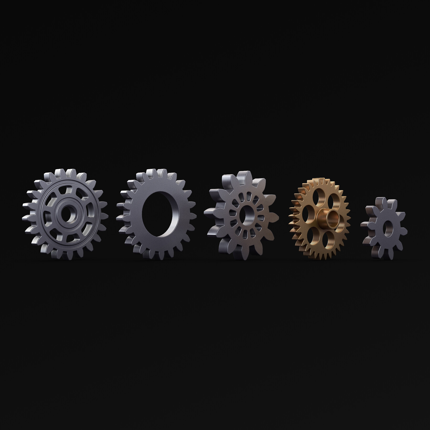 ArtStation - Gears Set v 3 | Resources