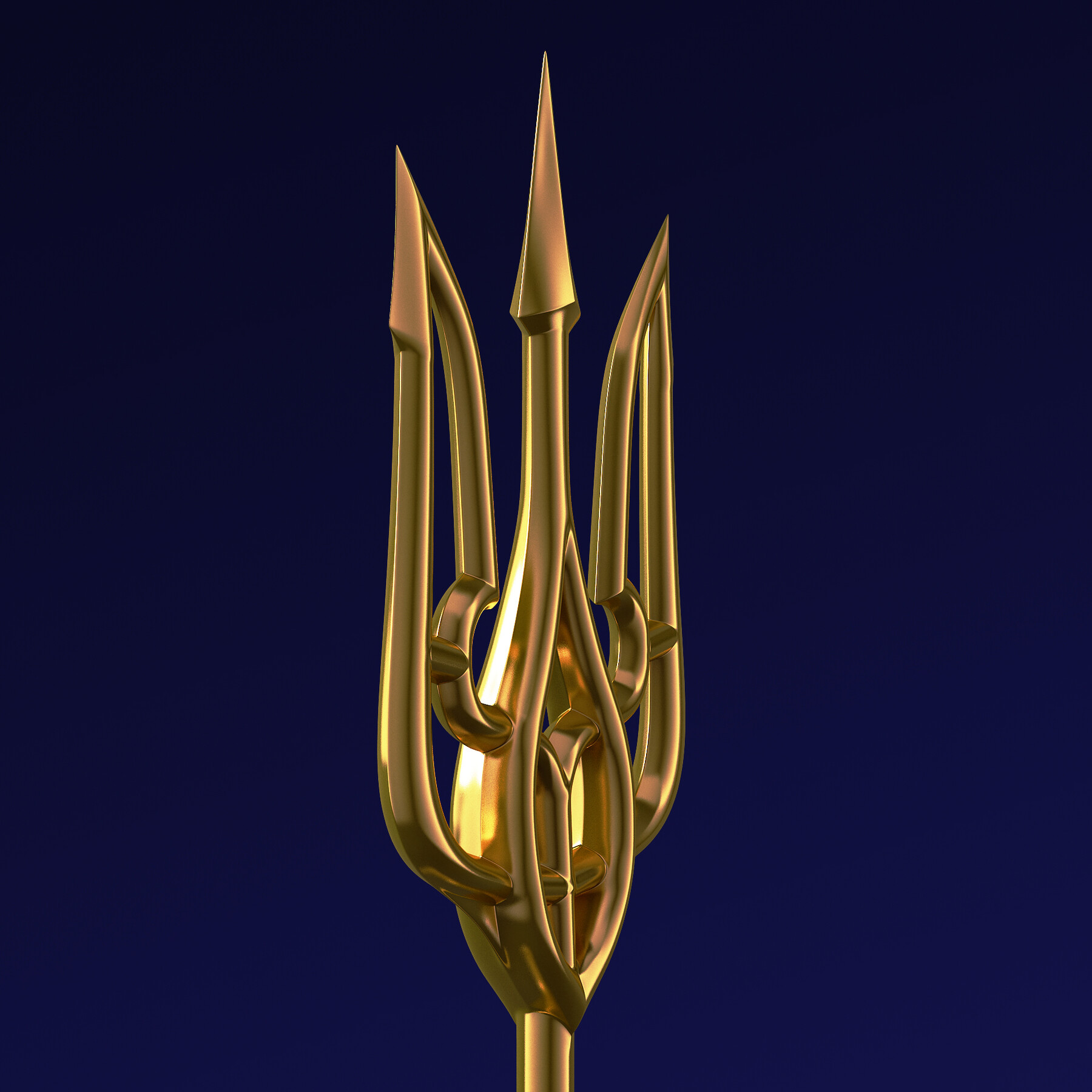 ArtStation - Poseidon Trident of Ukrainian Emblem M 1 | Resources