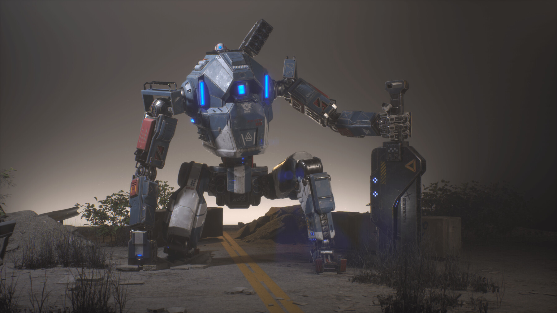 ArtStation - Rigged Combat Mech with Sword | Game Assets