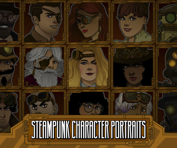 ArtStation - Steampunk Character Portraits | Game Assets