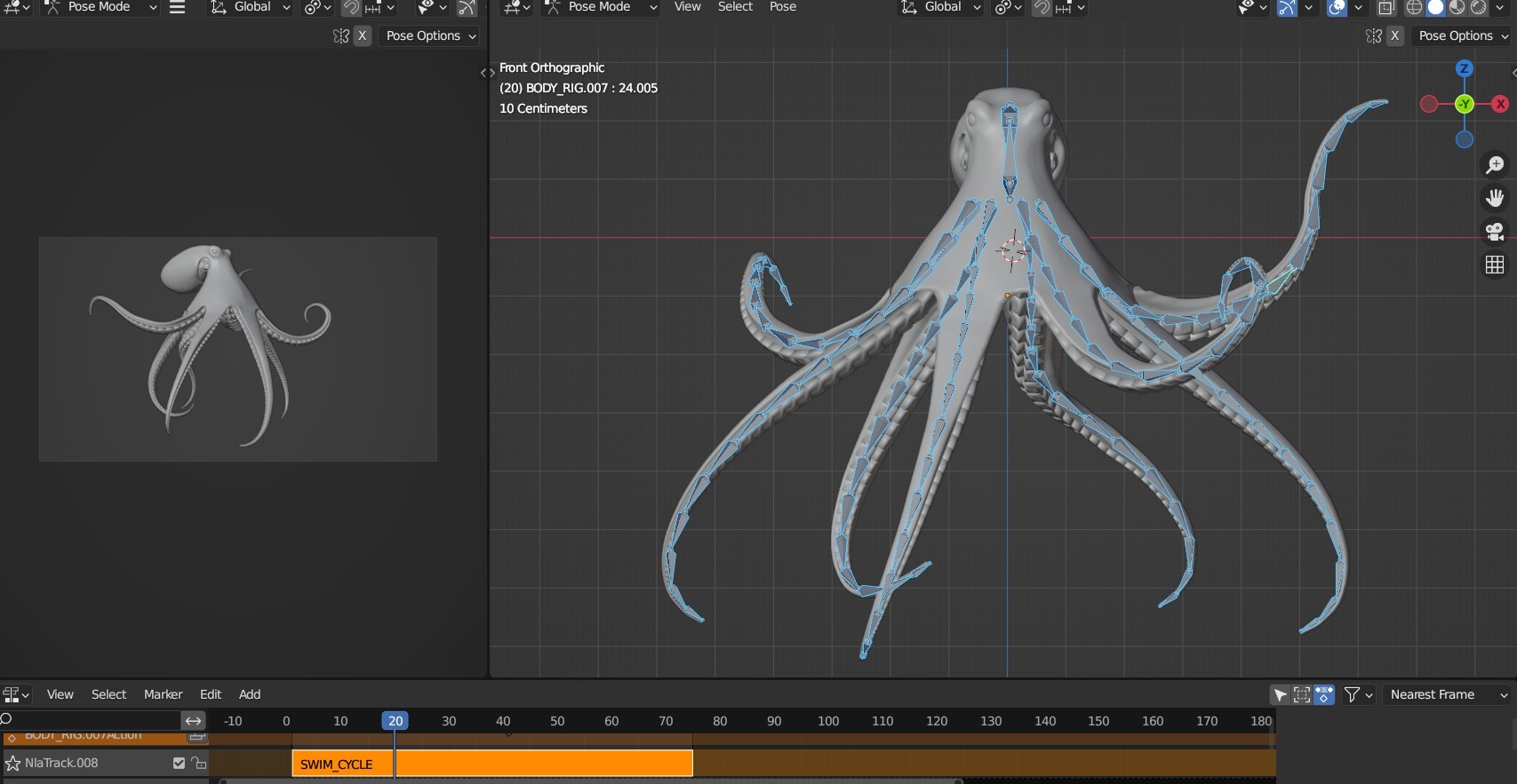 ArtStation - Animated Octopus- Blue-Ringed | Game Assets