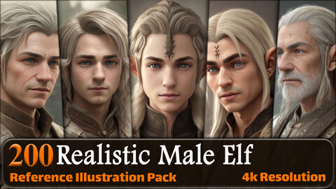 ArtStation - 200 Realistic Male Elf Reference Pack | 4K | v.2 | Artworks