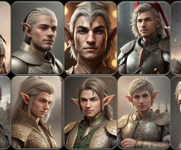 ArtStation - 200 Realistic Male Elf Reference Pack | 4K | v.2 | Artworks