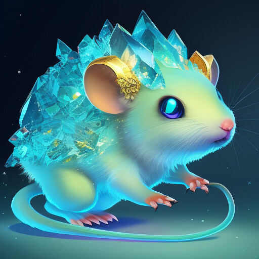 ArtStation - 00000018 "Crystal Pet - Apatite Mouse" | Artworks