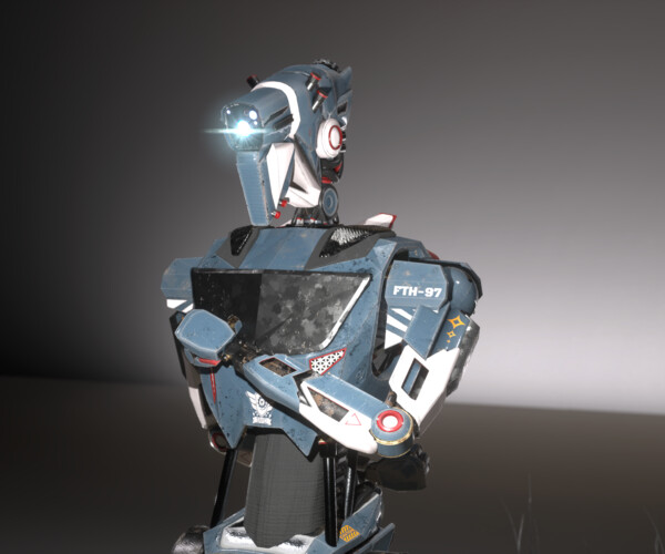 Artstation Game Ready Robot Game Assets