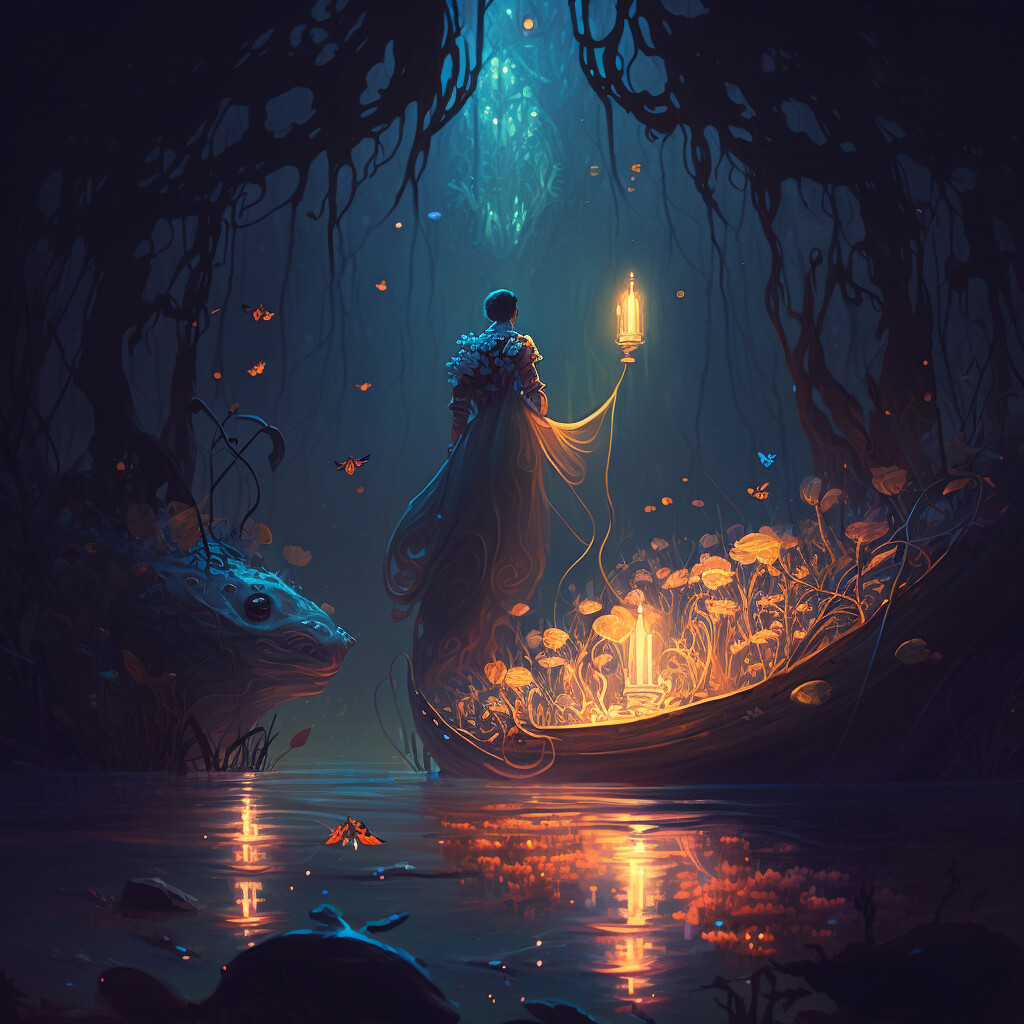 ArtStation - Midnight Stroll: A Serene Monochrome 3 | Artworks
